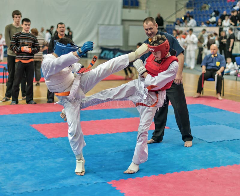 Competition on Kyokushinkai Karate. Editorial Stock Photo - Image of ...