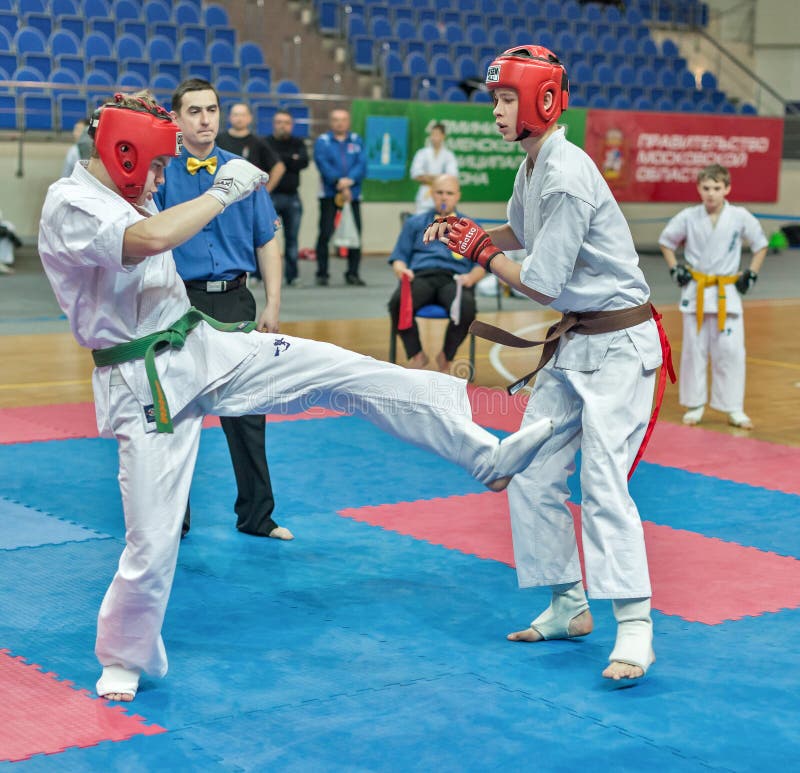 Competition On Kyokushinkai Karate. Editorial Image - Image of strength ...