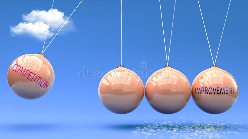 Competition Leads To Improvement. a Metaphor in Which Competition Gives ...