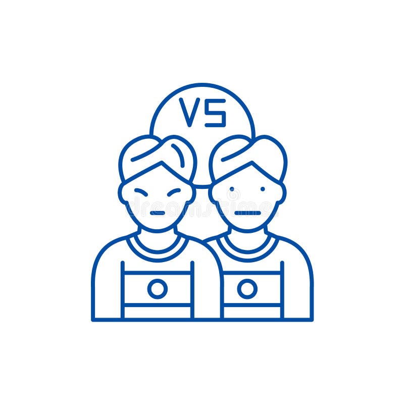Competition Line Icon Concept. Competition Flat Vector Symbol, Sign ...