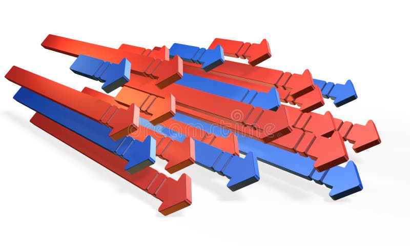 Arrows Represent Friendly Competition Stock Illustrations – 3 Arrows ...