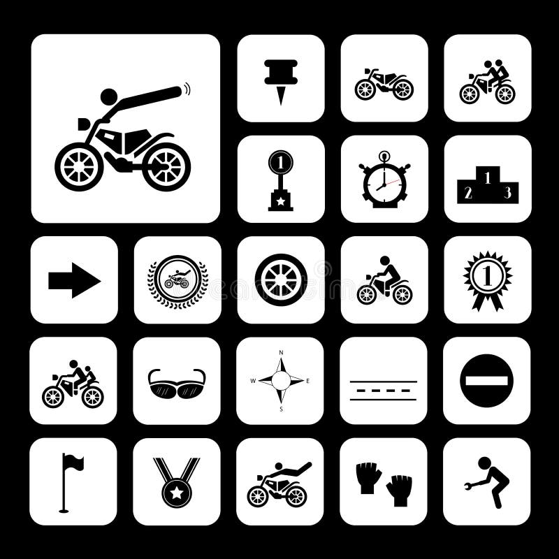 Competition Motorcycle Symbol Stock Vector - Illustration of extreme ...