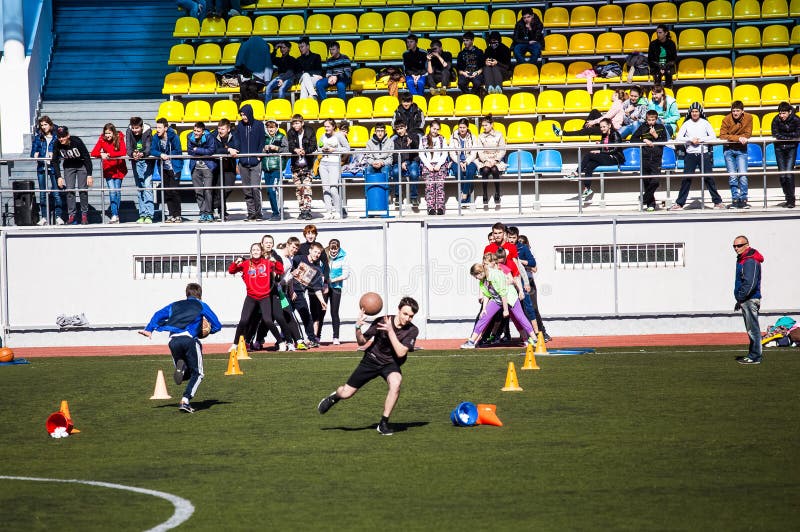 Competition Program with Multiple Exercises Editorial Stock Image ...