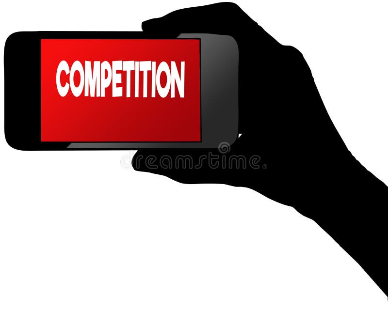 COMPETITION on Red Smartphone Screen. Stock Photo - Image of sign, logo ...