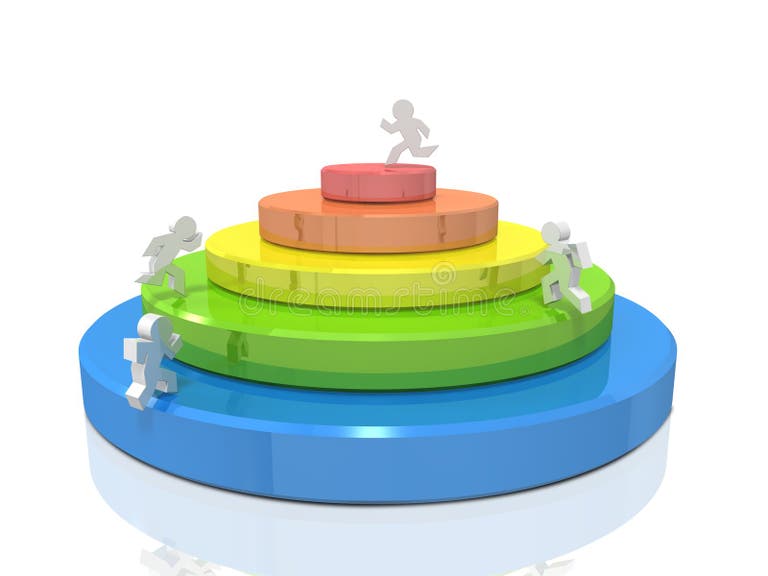 Competition with rivals. stock illustration. Illustration of race ...