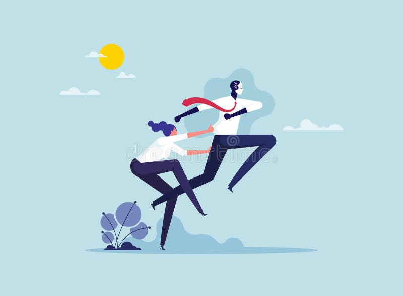 Competition between Robot and Human Concept Stock Illustration ...