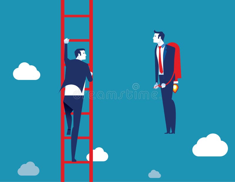 Competition of Technology. Concept Business Vector Illustration Stock ...