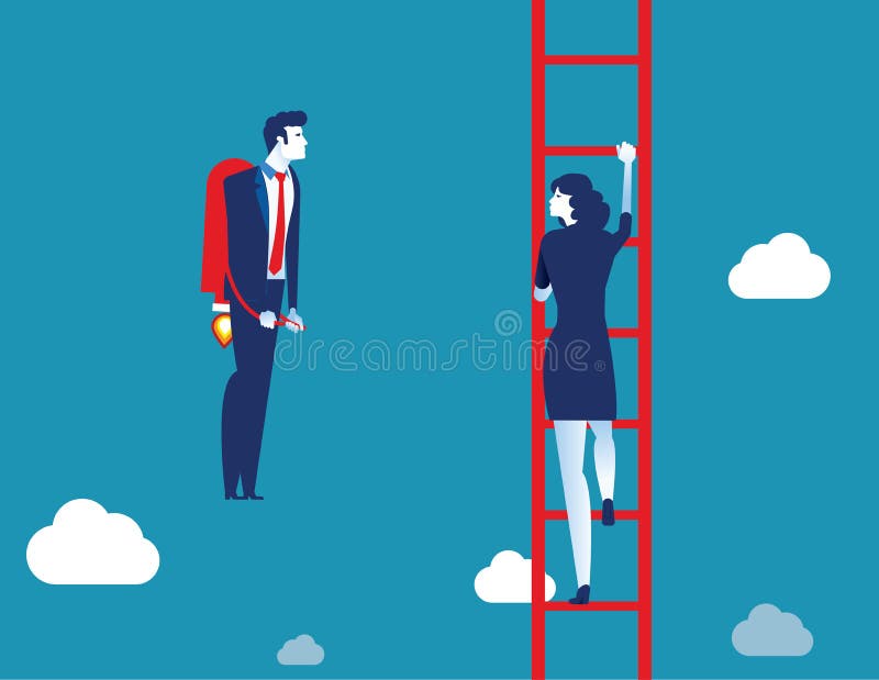 Competition of Technology. Concept Business Vector Illustration Stock ...