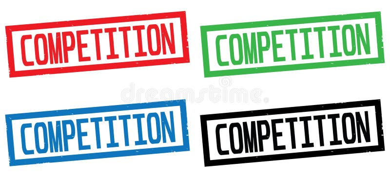 COMPETITION Text, on Rectangle Border Stamp Sign. Stock Illustration ...
