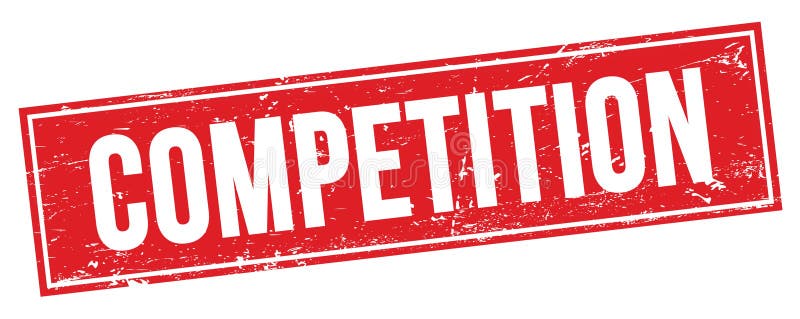 COMPETITION Text on Red Grungy Rectangle Stamp Stock Illustration ...