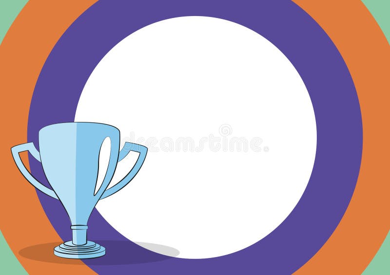 Competition Trophy Drawing with Large Blank Space Background Displaying ...