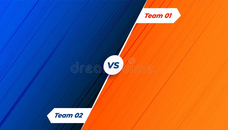Competition Versus Vs Background in Orange and Blue Shade Stock Vector ...