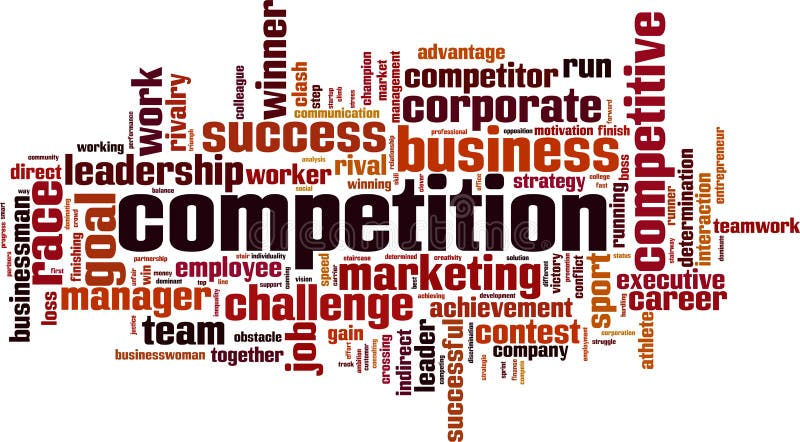 Competition word cloud stock vector. Illustration of corporate - 161455727