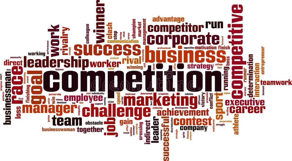 Competition word cloud stock vector. Illustration of corporate - 161455727