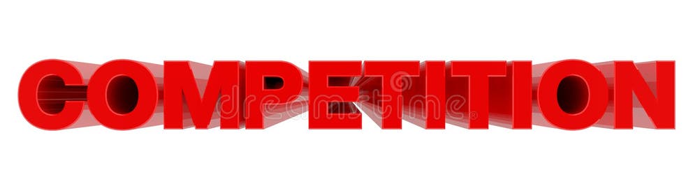 COMPETITION Word on White Background 3d Rendering Stock Illustration ...
