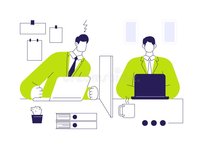 Competition in a Workplace Abstract Concept Vector Illustration. Stock ...