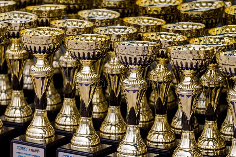 In Competitions, the Athlete`s Goal is a Trophy. Stock Image - Image of ...