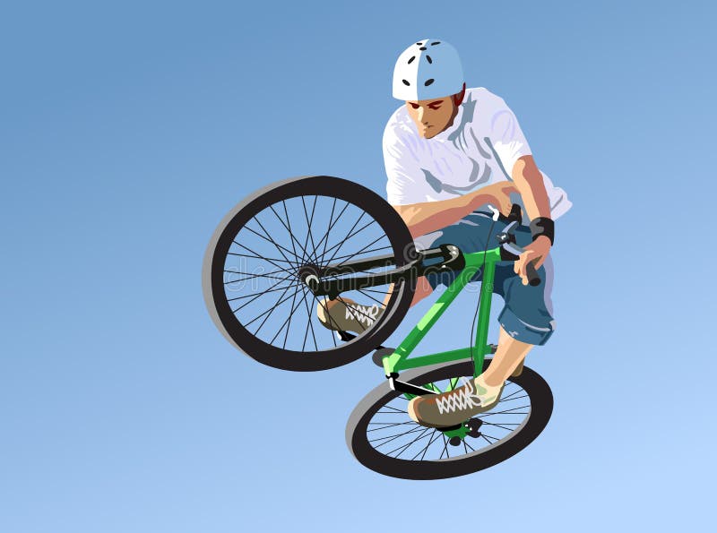 Dirt jumping stock vector. Illustration of dirt, copy - 3050557