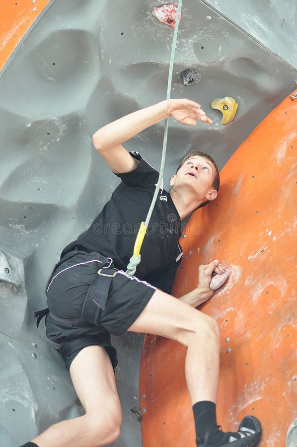 Competitions in Rock Climbing Editorial Photo - Image of high, young ...