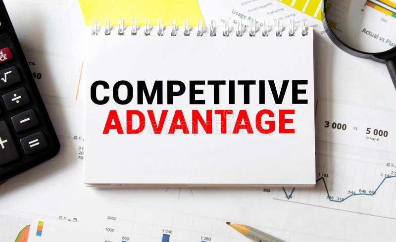 Competitive Advantage Message Text Stock Photo - Image of edge ...