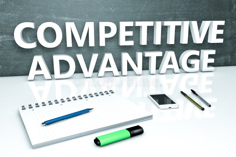 Competitive Advantage Text Concept Stock Illustration - Illustration of ...