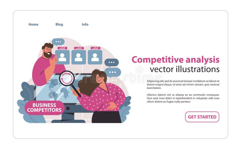 Competitive Analysis Concept. Stock Vector - Illustration of discovery ...