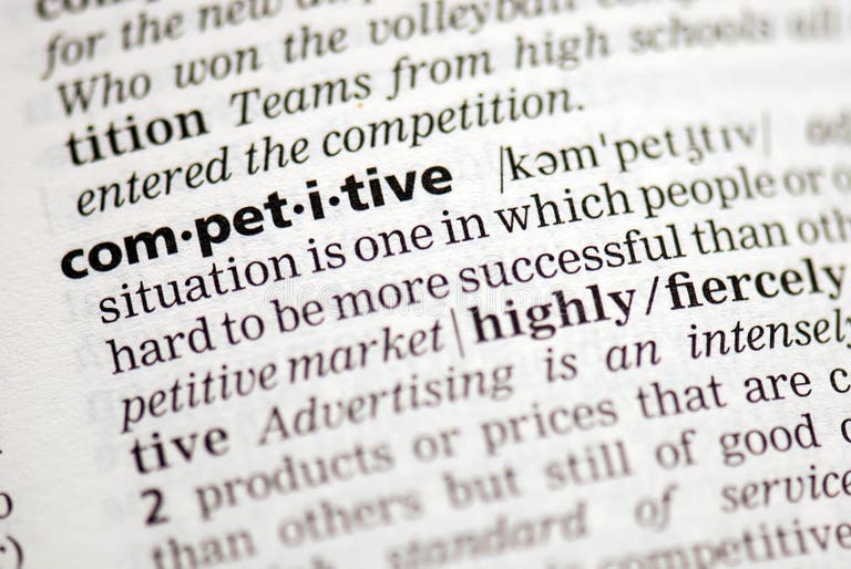 Competitive definition stock image. Image of english, meaning - 9973905