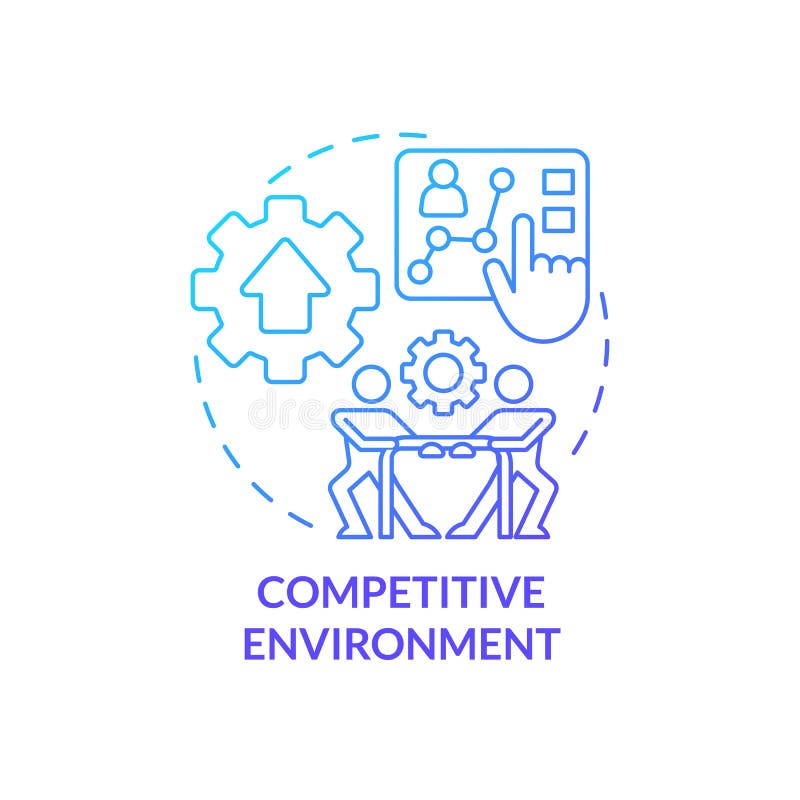 Competitive Environment Blue Gradient Concept Icon Stock Vector ...
