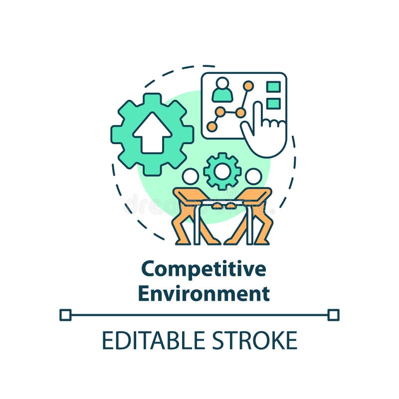 Competitive Environment Concept Icon Stock Vector - Illustration of ...