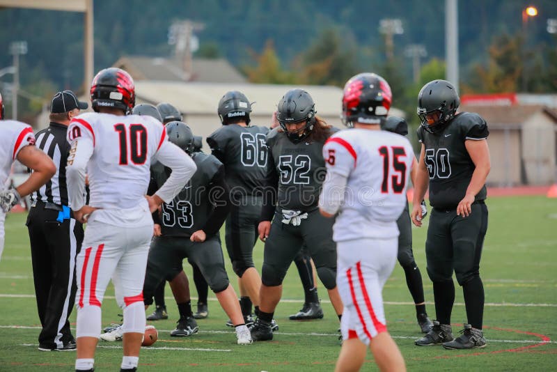 Competitive High School Football Game Editorial Image - Image of sport ...