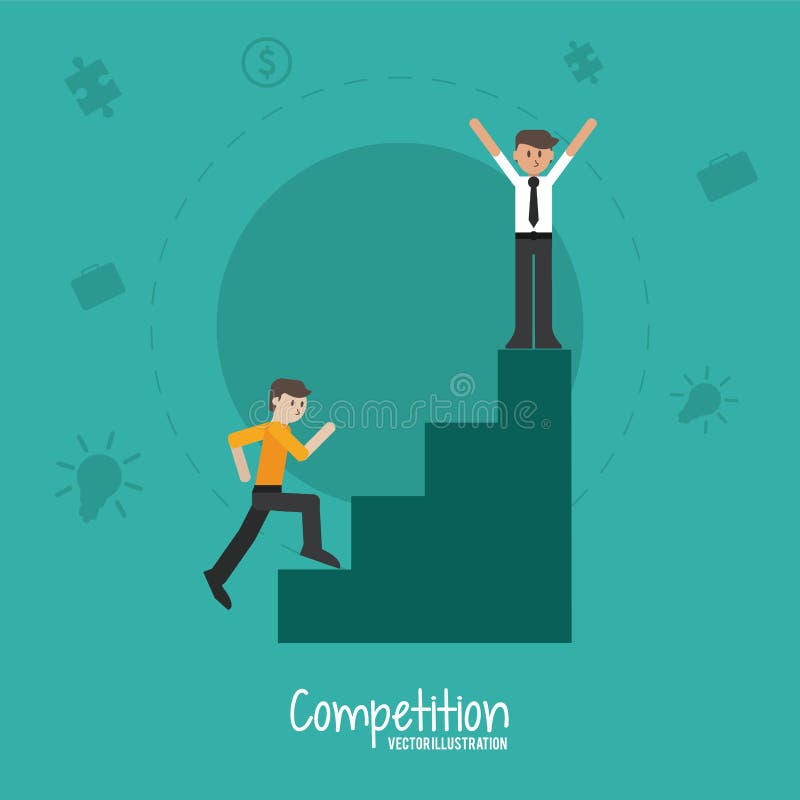 Competitive icon design stock vector. Illustration of challenge - 61909001