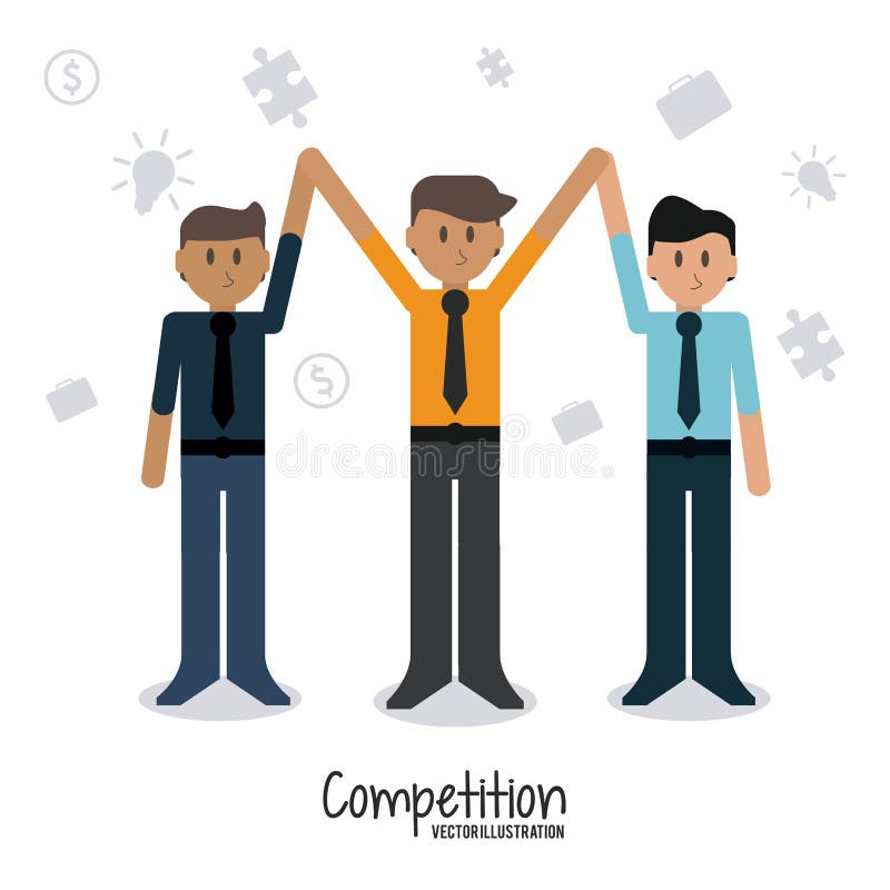 Competitive icon design stock vector. Illustration of businessman ...