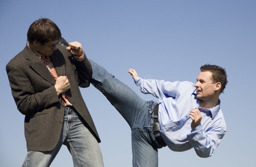 Competitive of men stock image. Image of combat, defence - 9567437