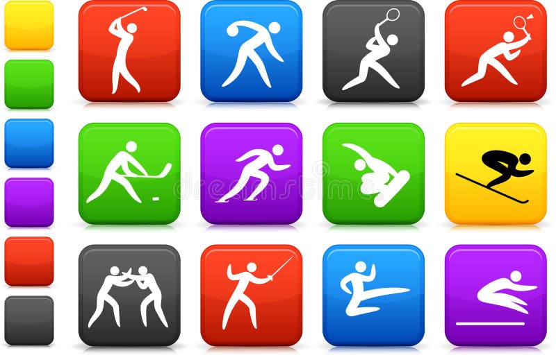 Competitive and Olympic Sports Icon Collection Stock Vector ...