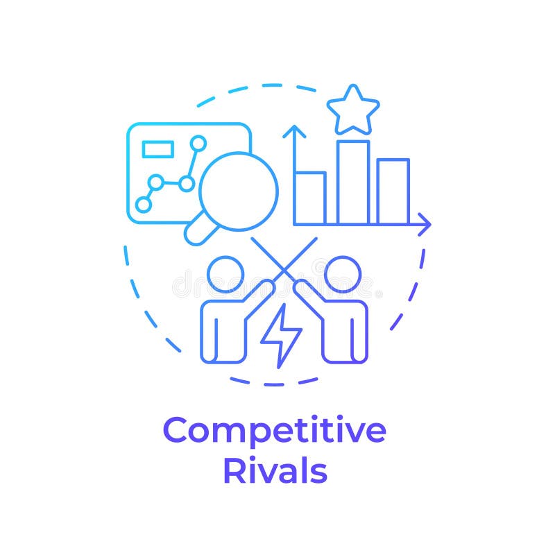 Competitive Rivals Blue Gradient Concept Icon Stock Vector ...