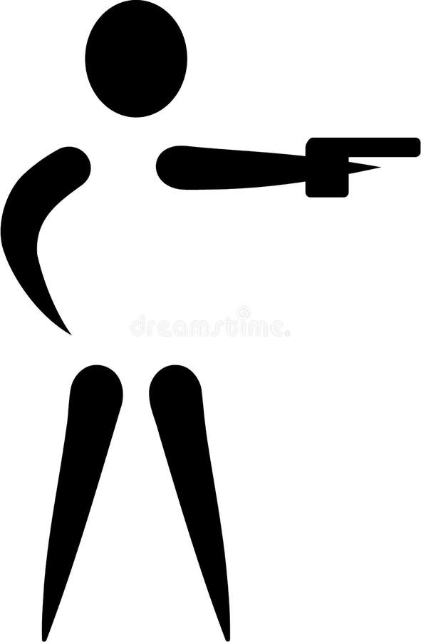 Shooting Pictogram stock vector. Illustration of graphic - 85850413
