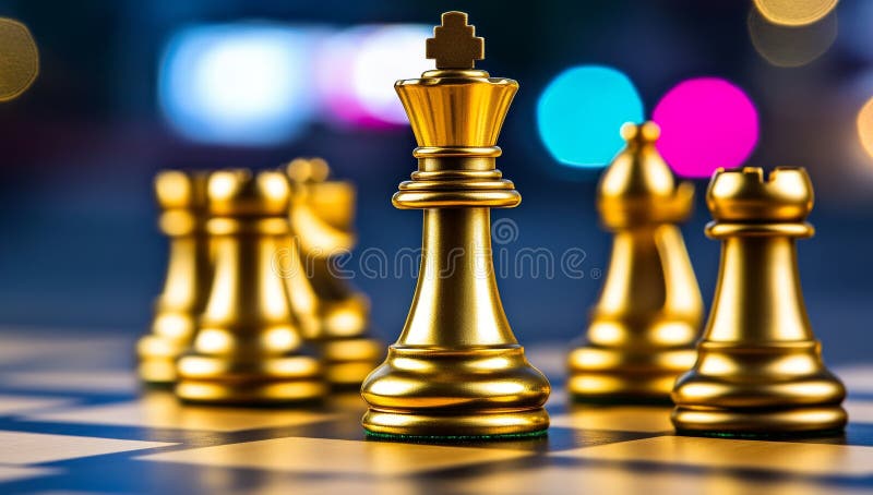 Competitive Strategy Concept with Vintage Chess Board Game Color Tone ...