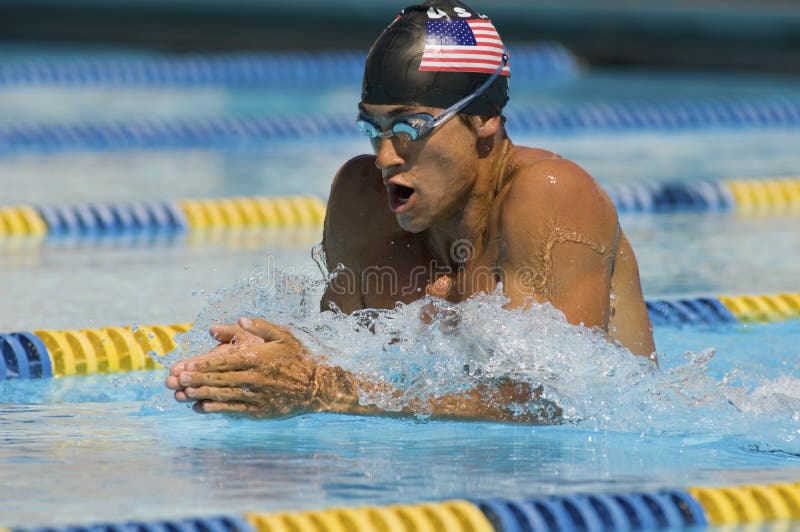 Triumphant Male Swimmers stock image. Image of sport - 13585349