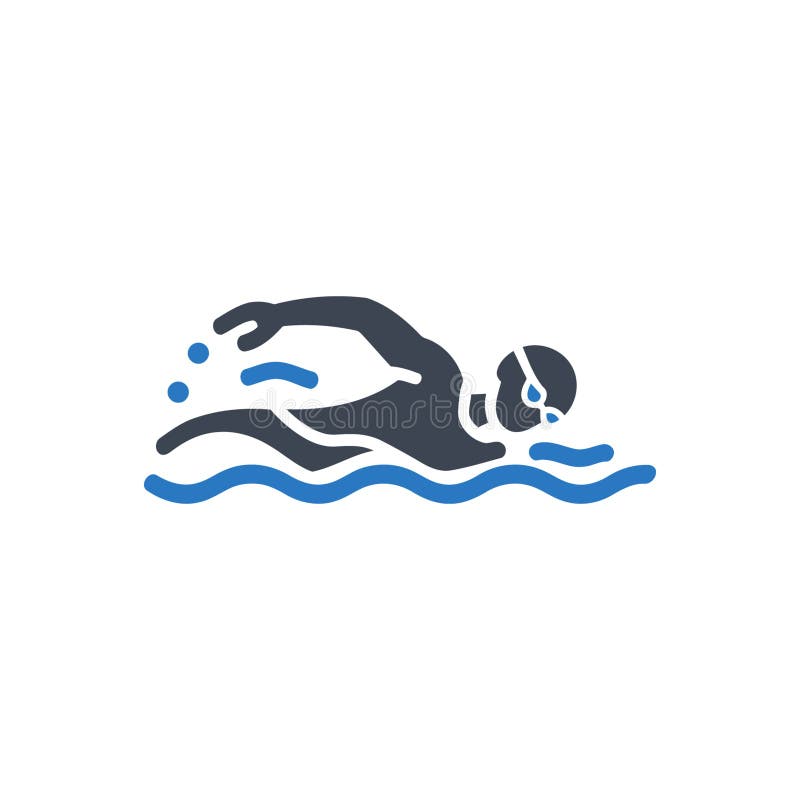 Competitive Swimmer Icon stock vector. Illustration of professional ...