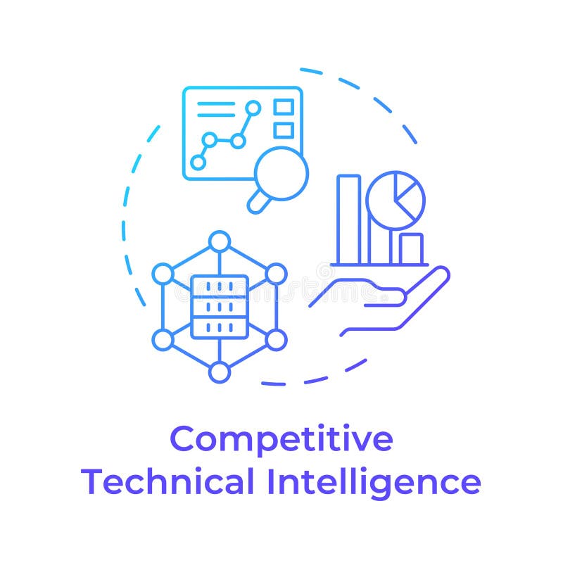 Competitive Technical Intelligence Blue Gradient Concept Icon Stock ...