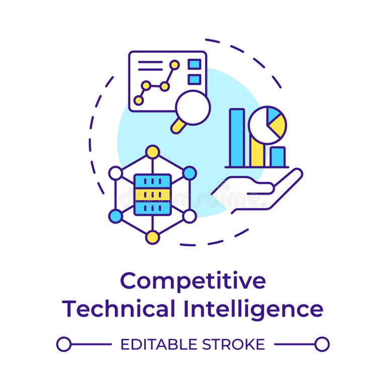 Competitive Technical Intelligence Multi Color Concept Icon Stock ...