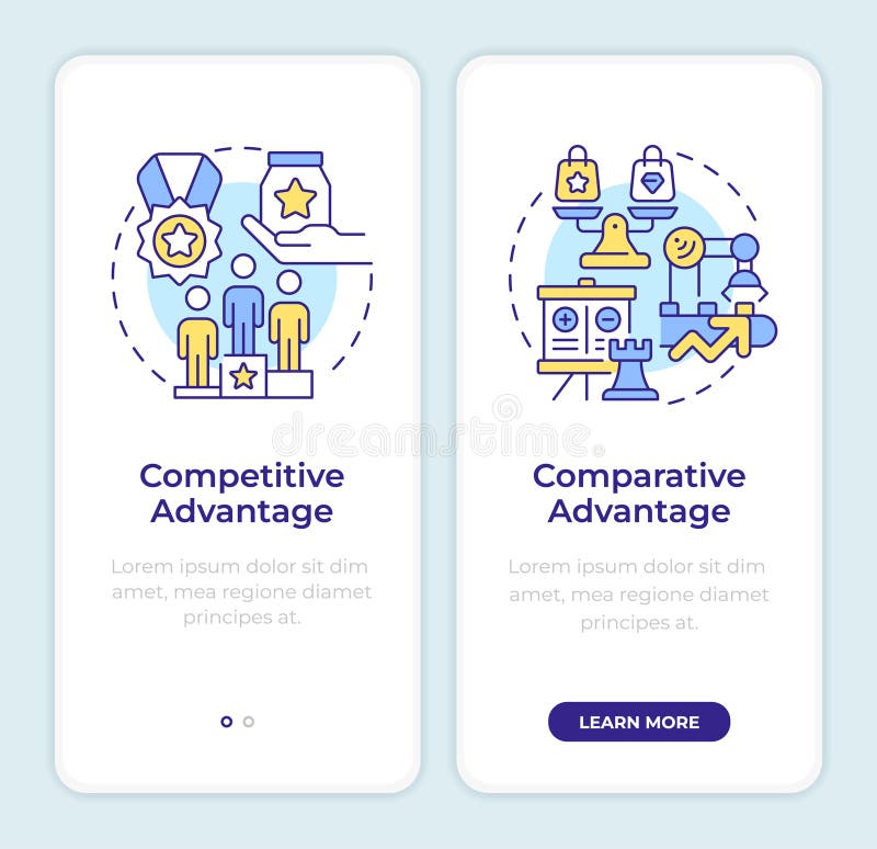 Competitive Vs Comparative Advantage Onboarding Mobile App Screen Stock ... Competitive Vs Comparative Advantage Onboarding Mobile App Screen Stock ...