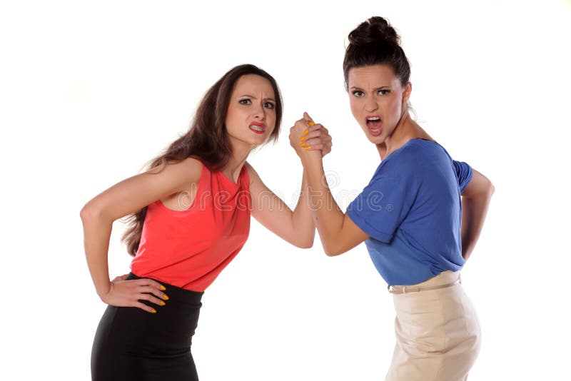 Competitive women stock photo. Image of white, strong - 64857312