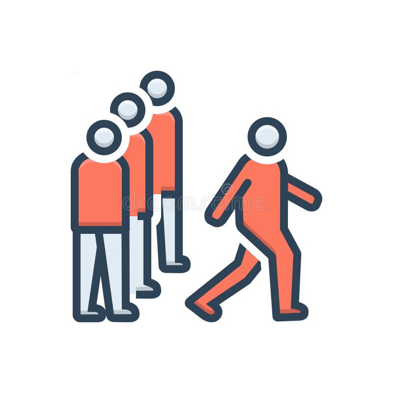 Color Illustration Icon for Competitiveness, Rivalry and Emulation ...