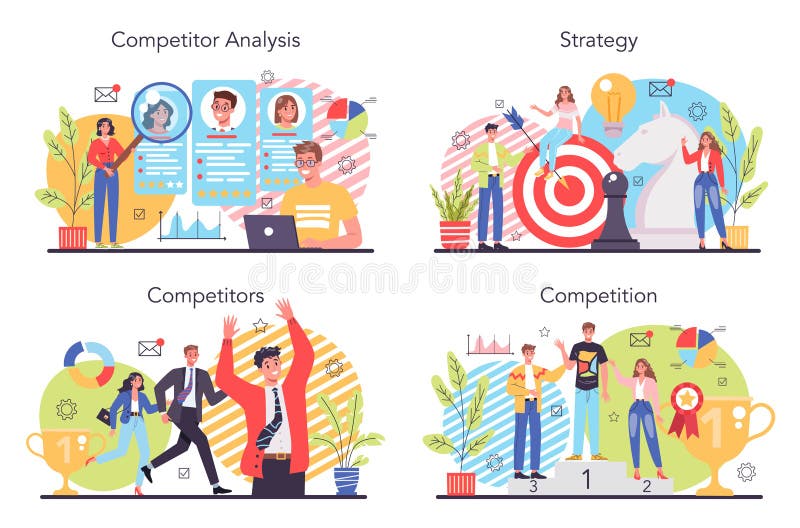 Competitor Analysis Chart Stock Illustrations – 471 Competitor Analysis ...