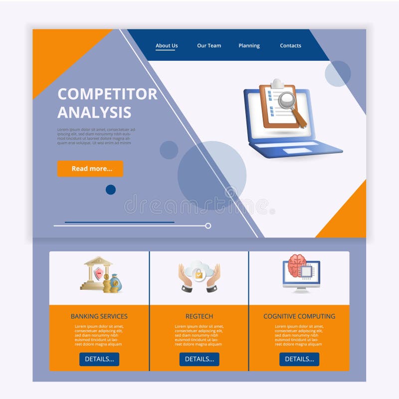 Competitor Website Analysis Concept. Stock Vector - Illustration of ...