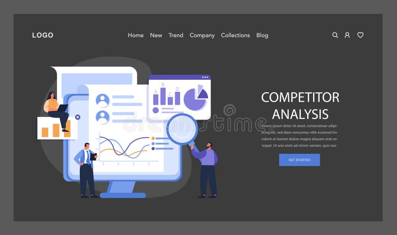 Competitor Analysis Graphic. Team Meticulously Evaluates Market Trends ...