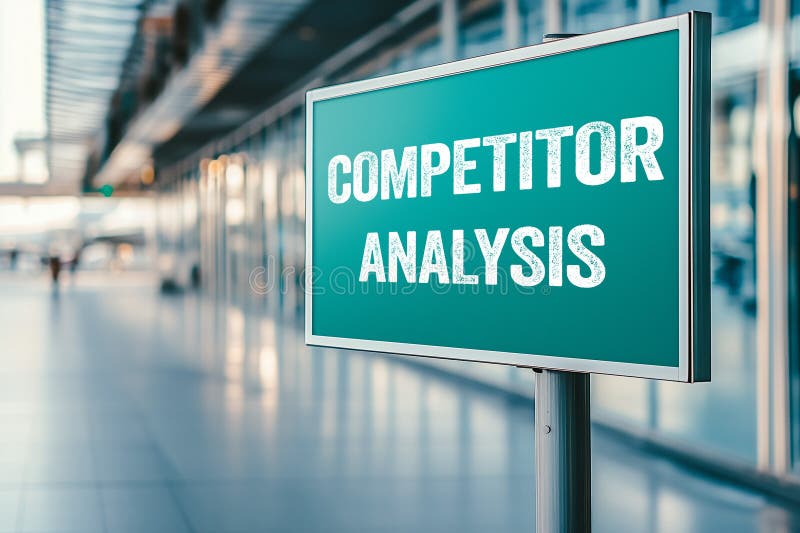 Competitor Analysis Message Written on Green Metal Stock Image - Image ...