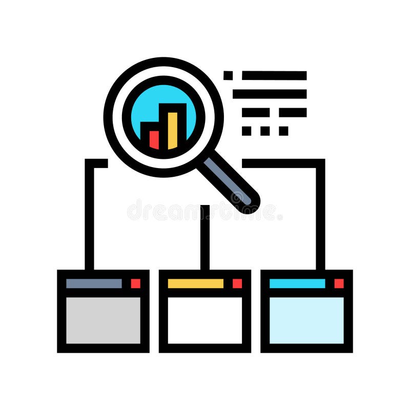 Competitor Analysis Seo Color Icon Vector Illustration Stock Vector ...