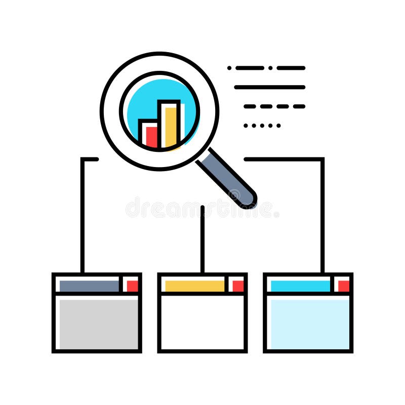 Competitor Analysis Icon Concept Drawing Icon in Modern Style. Vector ...